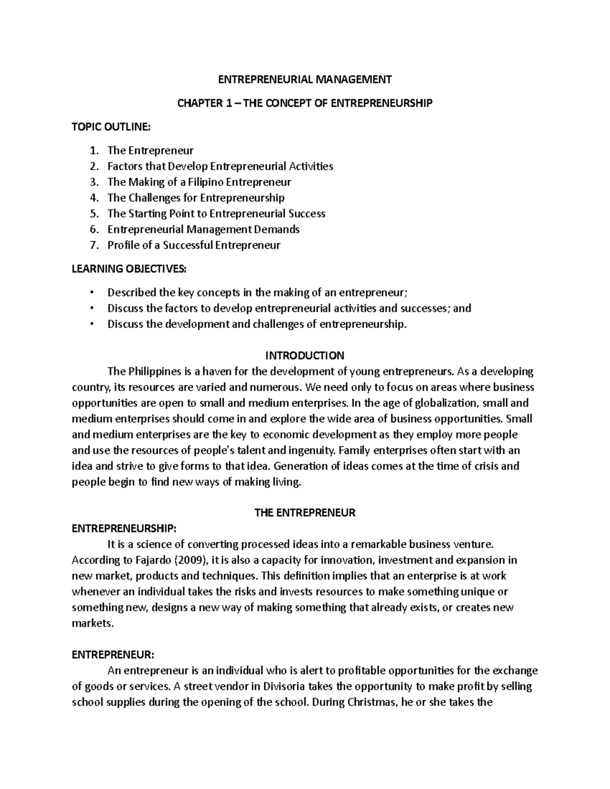 Entrepreneurial Management - Concepts OF Entrepreneurship ...