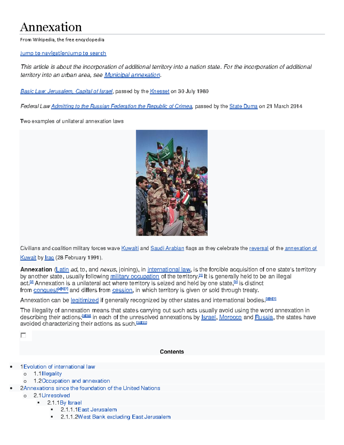 Annexation - just read and analyze it. - Science,Technology&Society ...