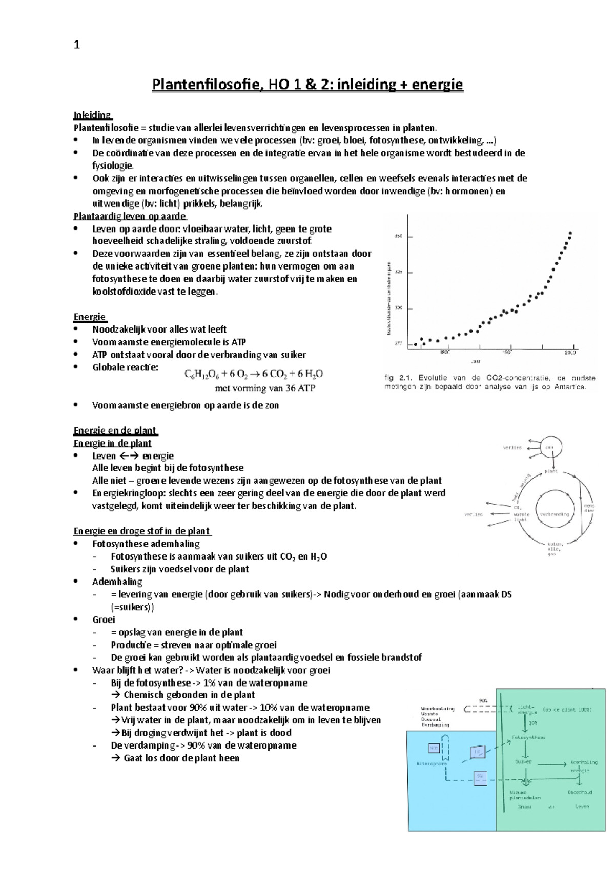 Plantenfysiologie-samenvatting - Plantenfilosofie, HO 1 & 2: inleiding ...