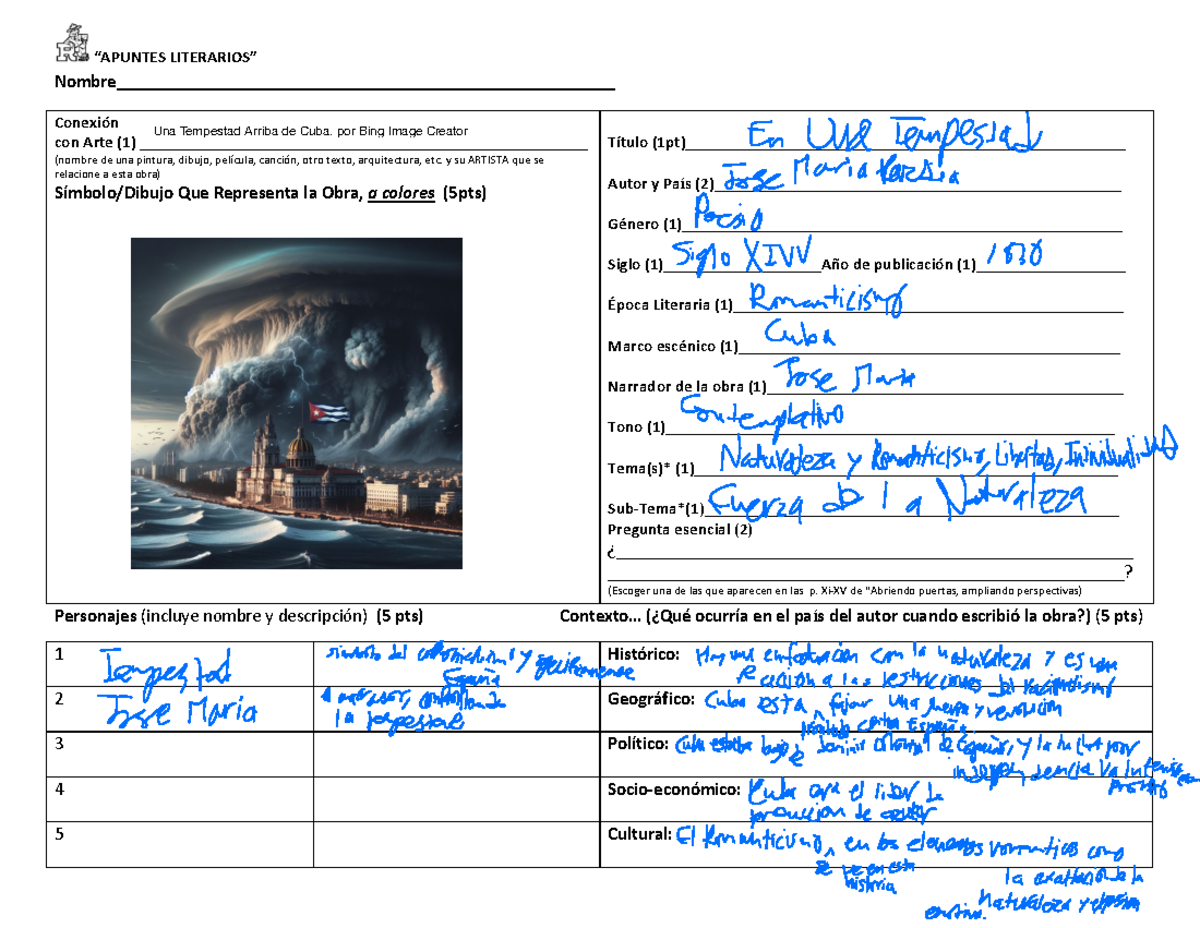 Apuntes Literarios Cuban poet - “APUNTES LITERARIOS” - Studocu