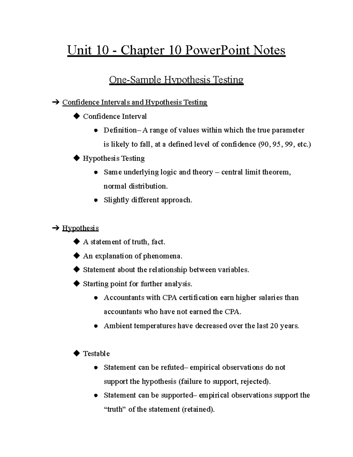 Unit 10 - Chapter 10 Power Point Notes - Unit 10 - Chapter 10 ...