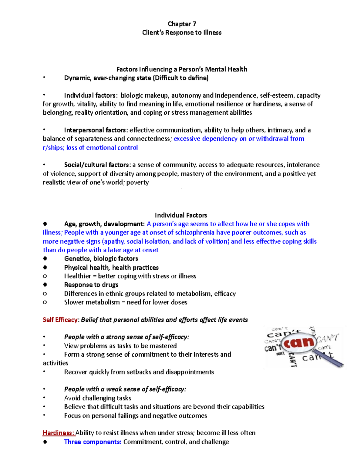 Client’s Response to Illness - Chapter 7 Client’s Response to Illness ...