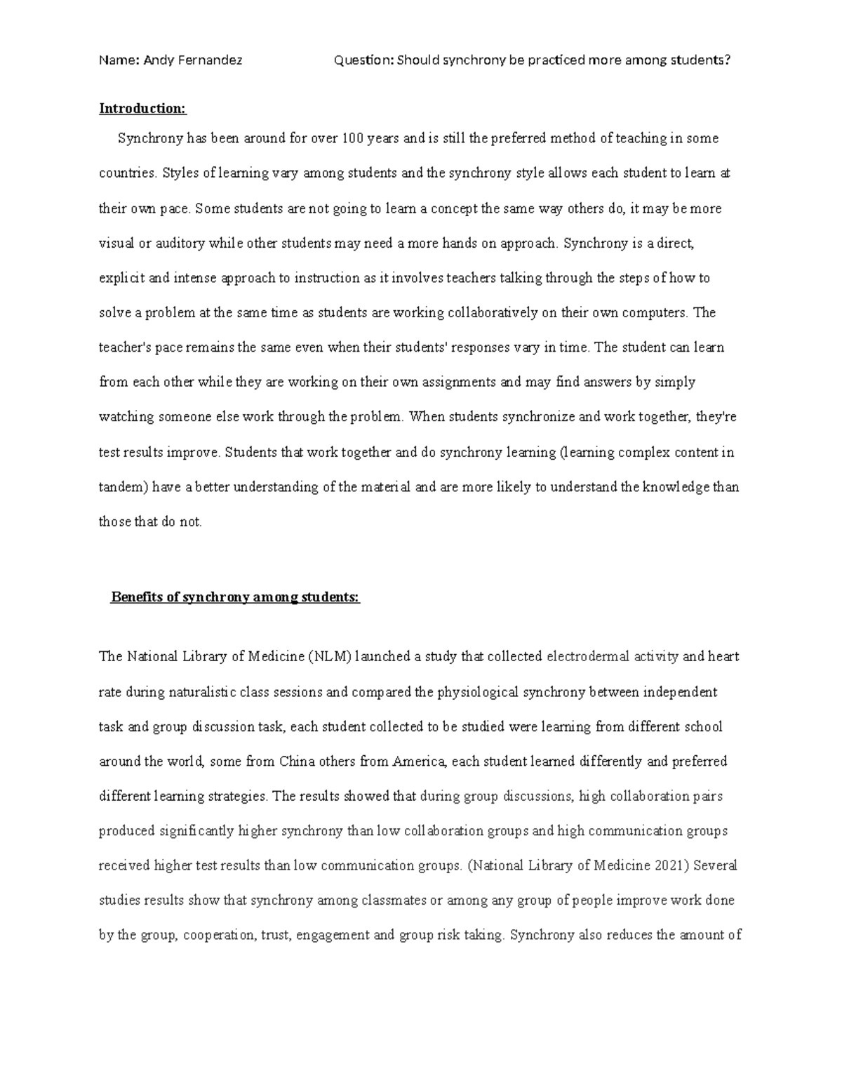 APA TEMP (Auto Recovered) - Introduction: Synchrony has been around for ...