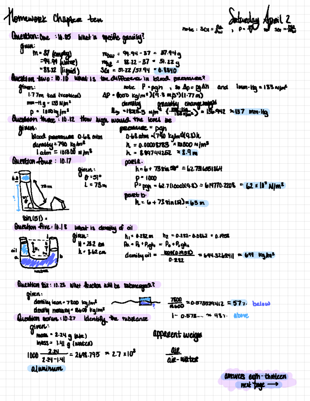 Homework 10 - Information from Intro physics 1021 - Homework Chapter ...