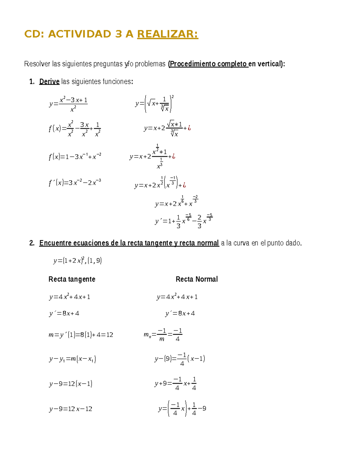 Actividad 3 Calculo Diferencial Luis Gael Lopez Salazar - CD: ACTIVIDAD ...