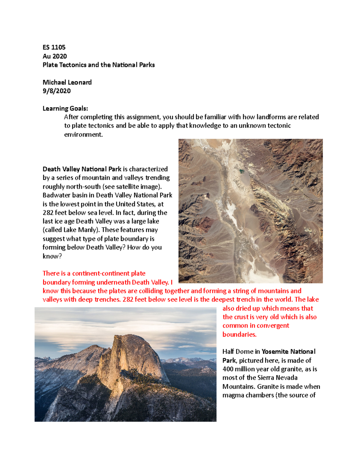 Plate Tectonics and the National Parks complete - ES 1105 Au 2020 Plate ...