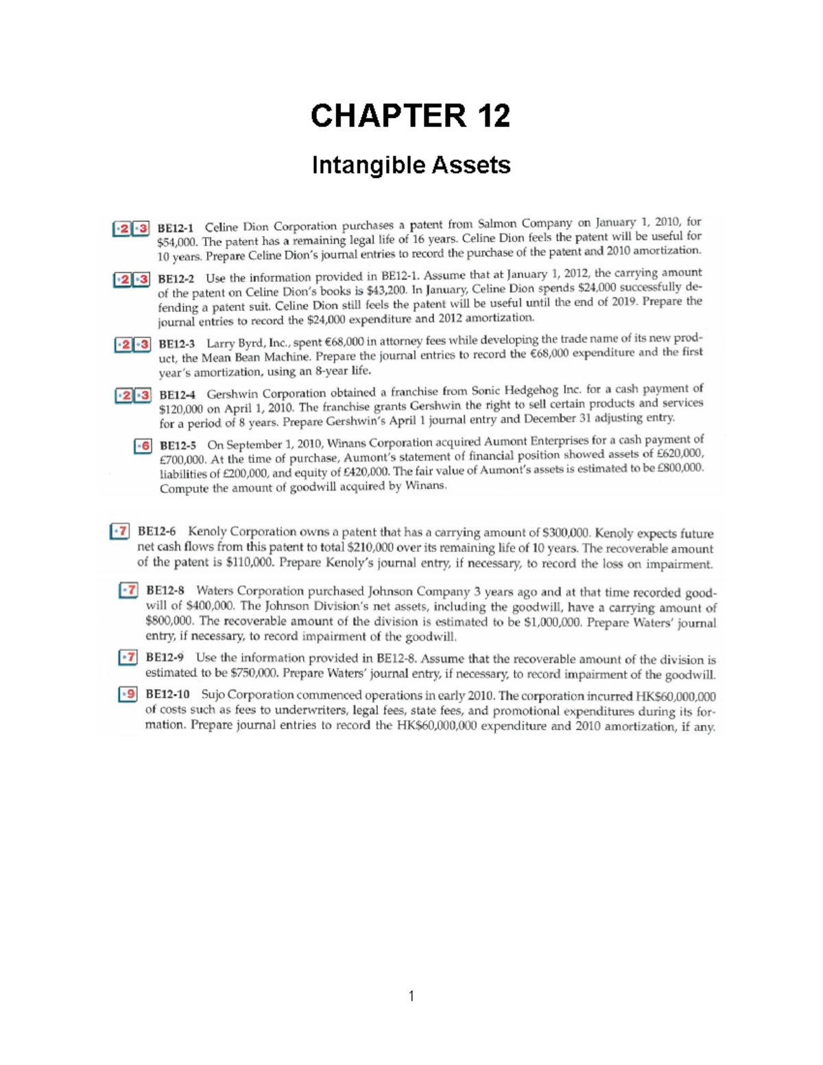 Ch12 questions - Intermediate Accounting - CHAPTER 12 Intangible Assets - Studocu