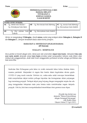 Module English FORM 1 - . ENGLISH MODULE FORM 1 PREPARED BY: MOHD ADI ...