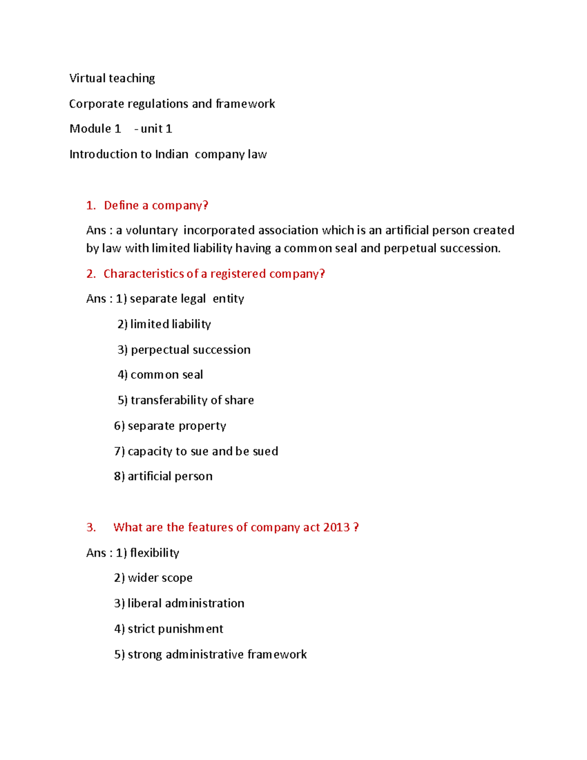 Module 1 unit 1 - Lecture notes - Virtual teaching Corporate ... Module 1 unit 1 - Lecture notes - Virtual teaching Corporate ...