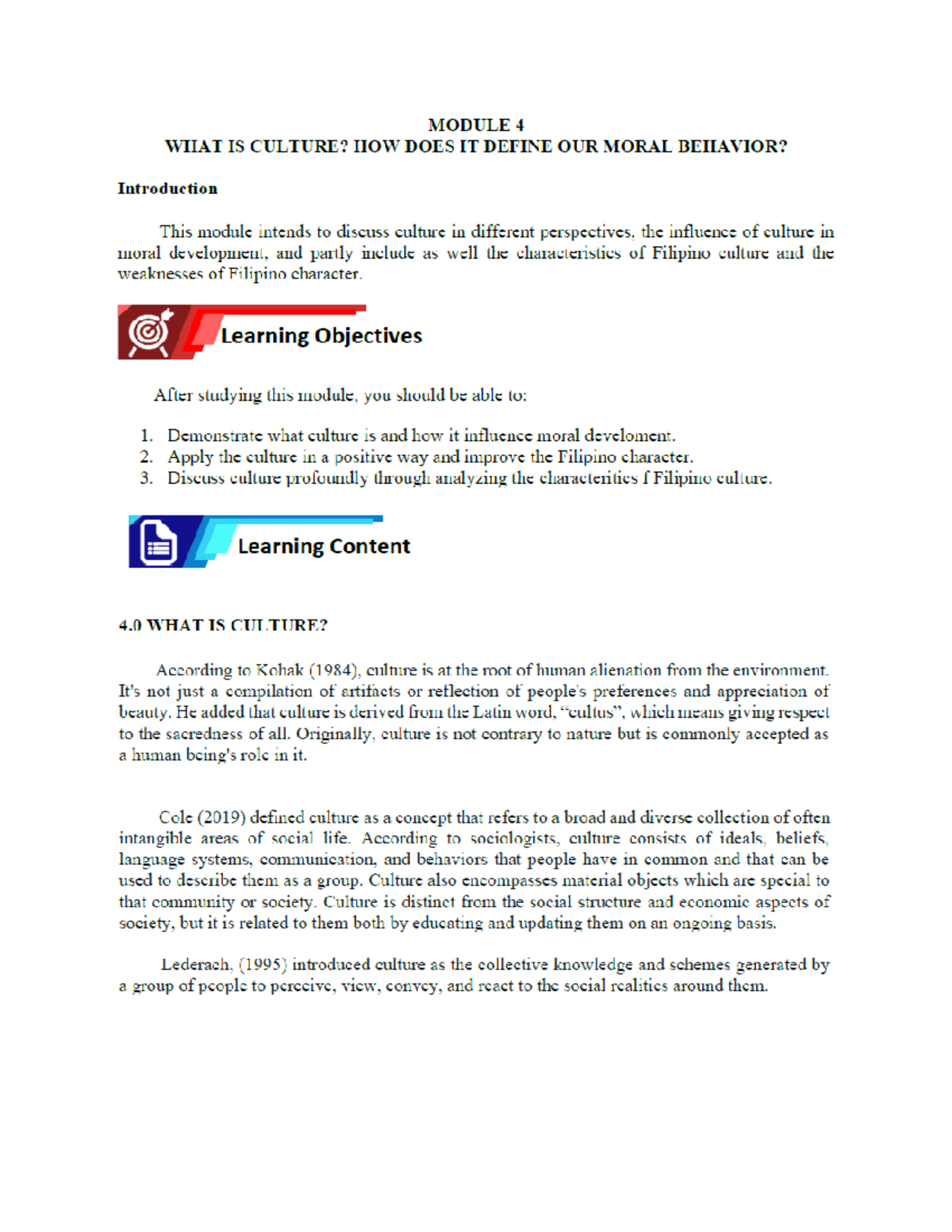 Module 4 Handout - Ethics - Studocu