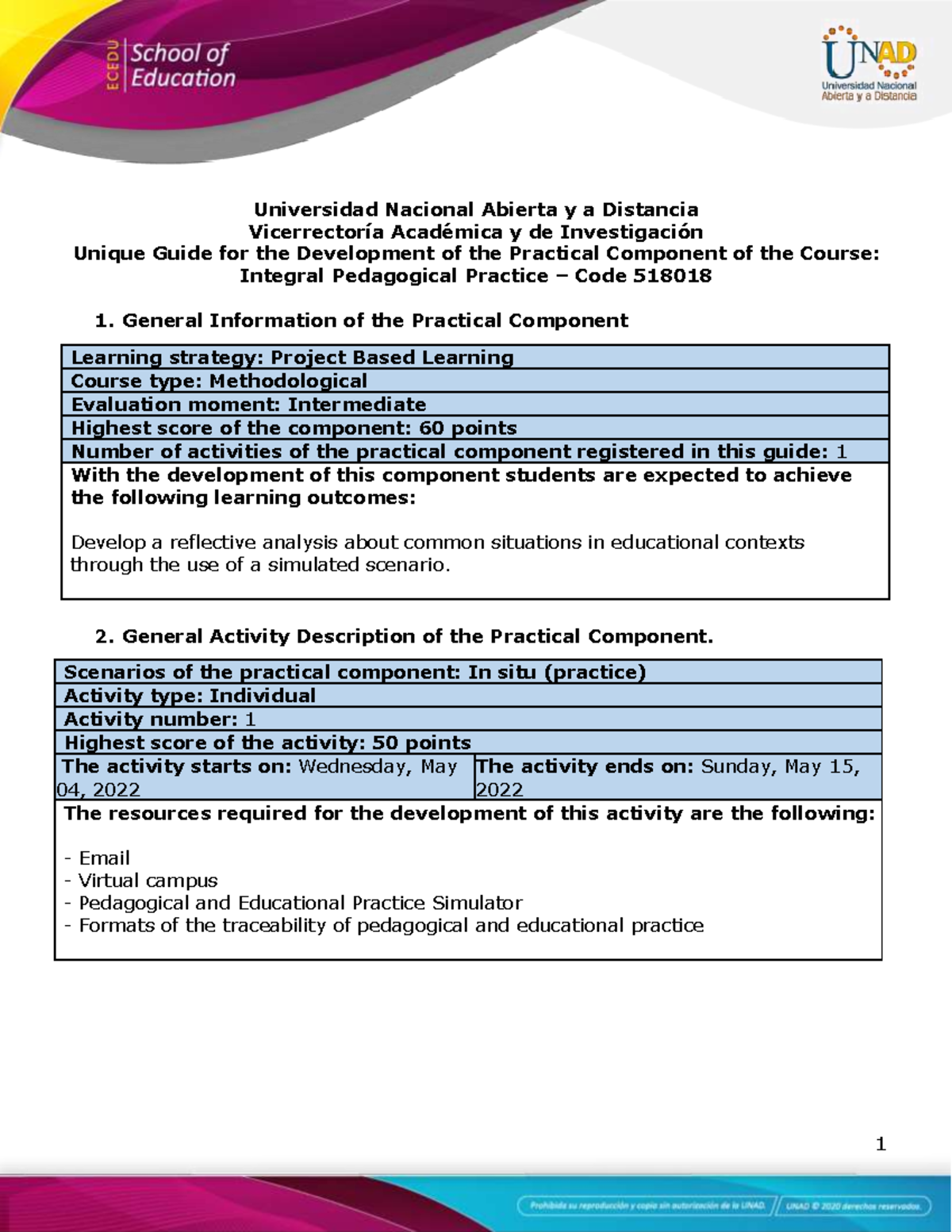 Practice development guide and evaluation rubric - Unit 3 - Phase 4 - Development of the ...