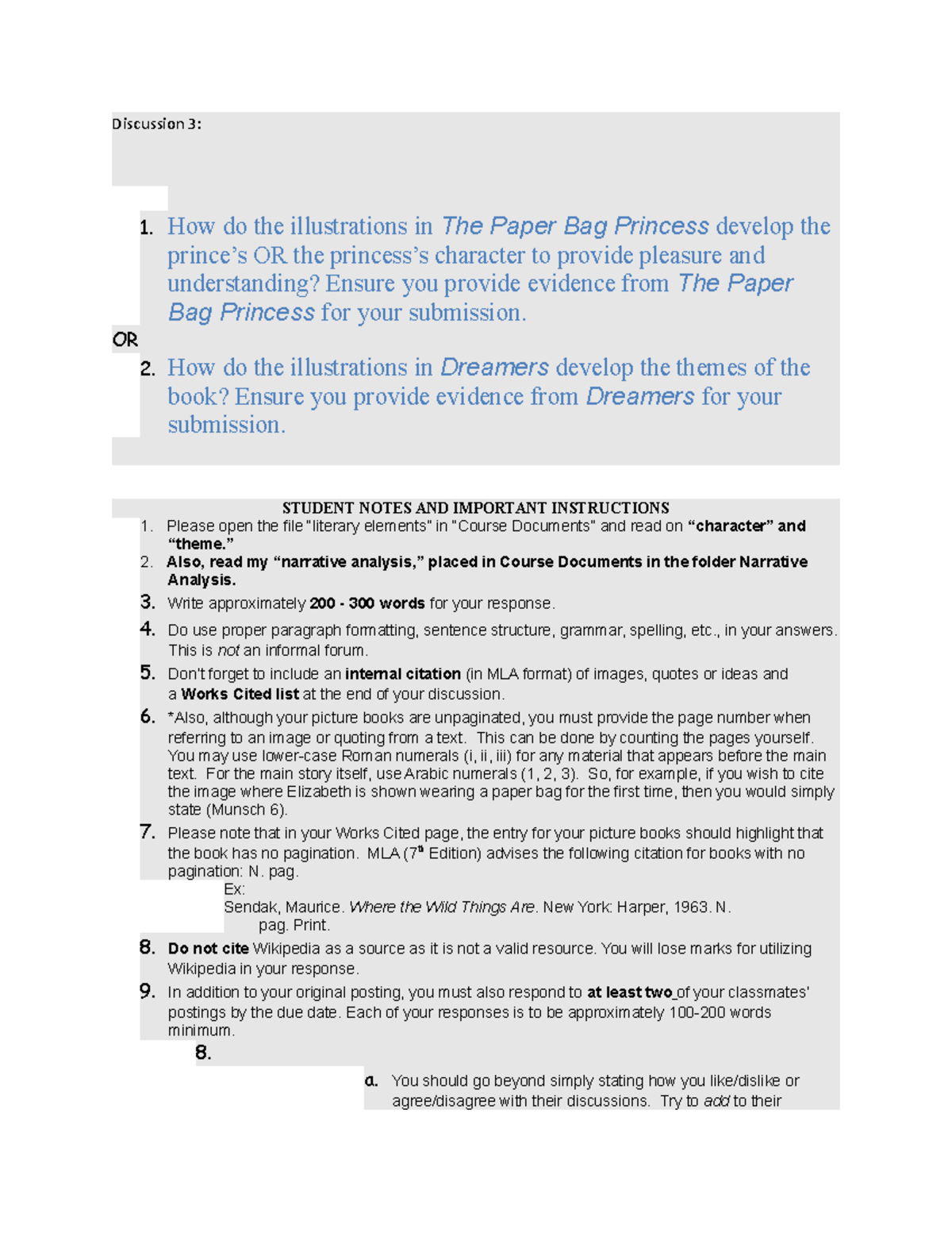 Discussion 3 - This is actually for a GE class; introduction to ...