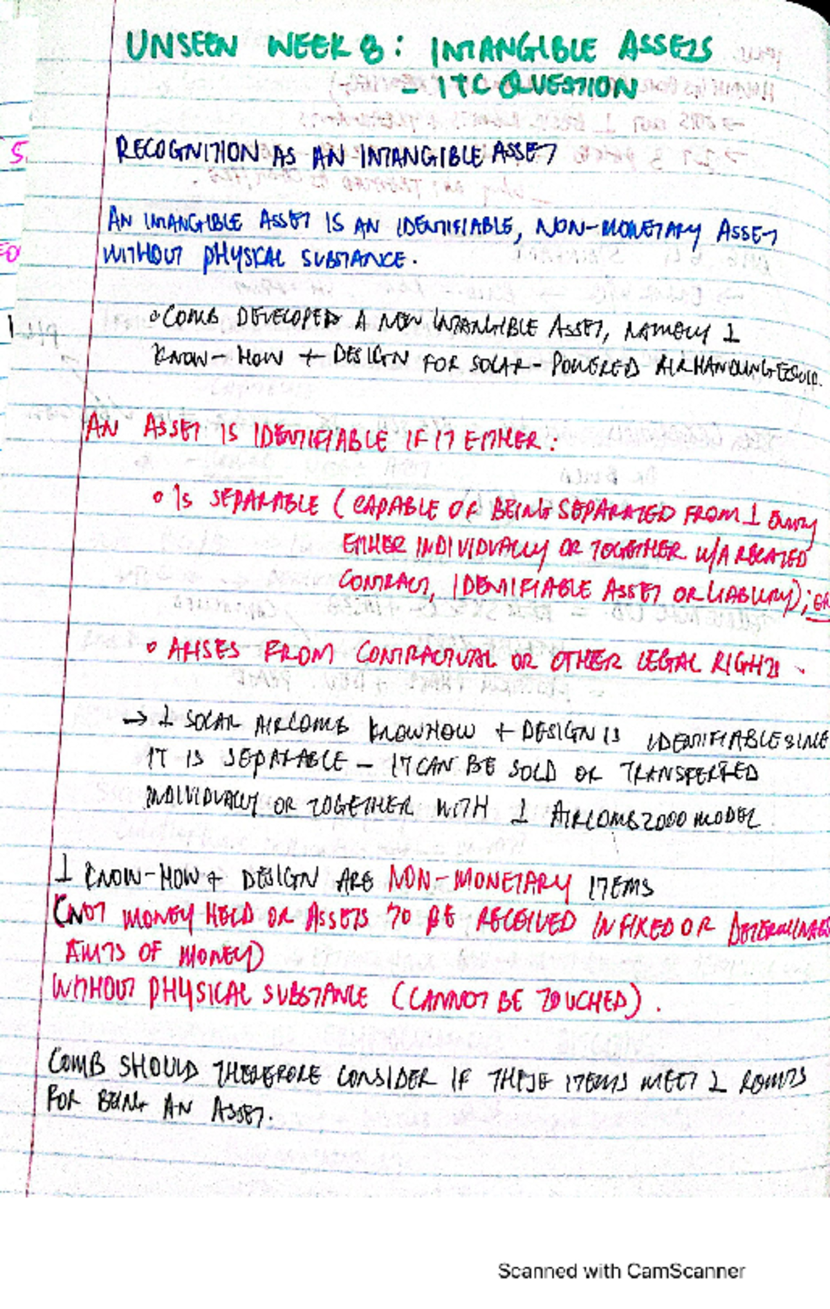 Intangible Assets week 8 - ACCT6DA - Studocu