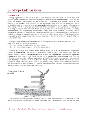 Ecology - AP Bio Exam Review Ecology Unit Ecology: the scientific study ...