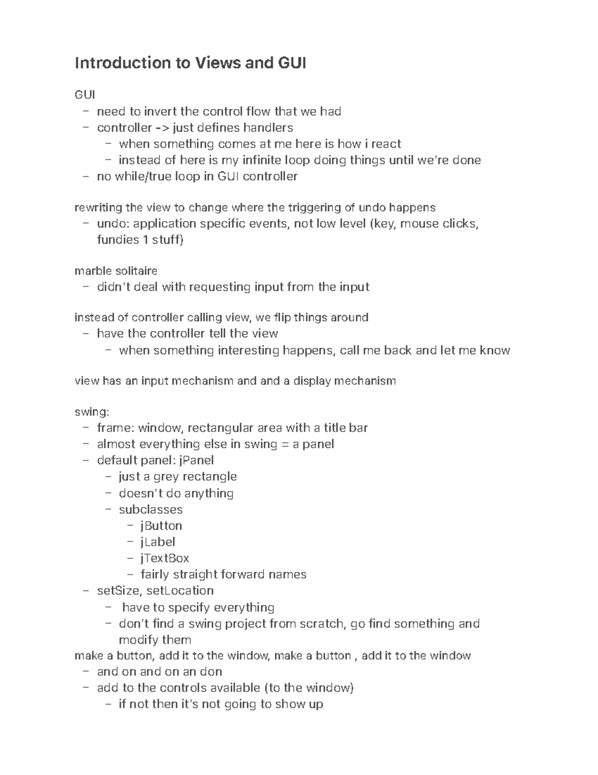 Introduction to Views and GUI ...