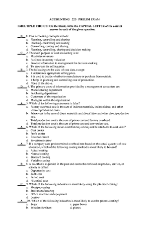 Process-Costing-EUP-quiz-1 Accounting 223 is primarily devoted to the ...