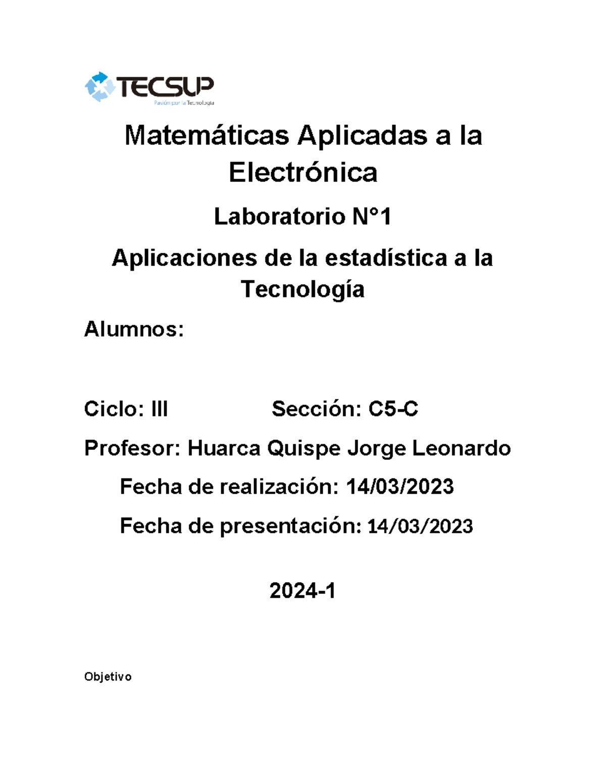 Lab01 Matematica Aplicada - Matemáticas Aplicadas a la Electrónica ...