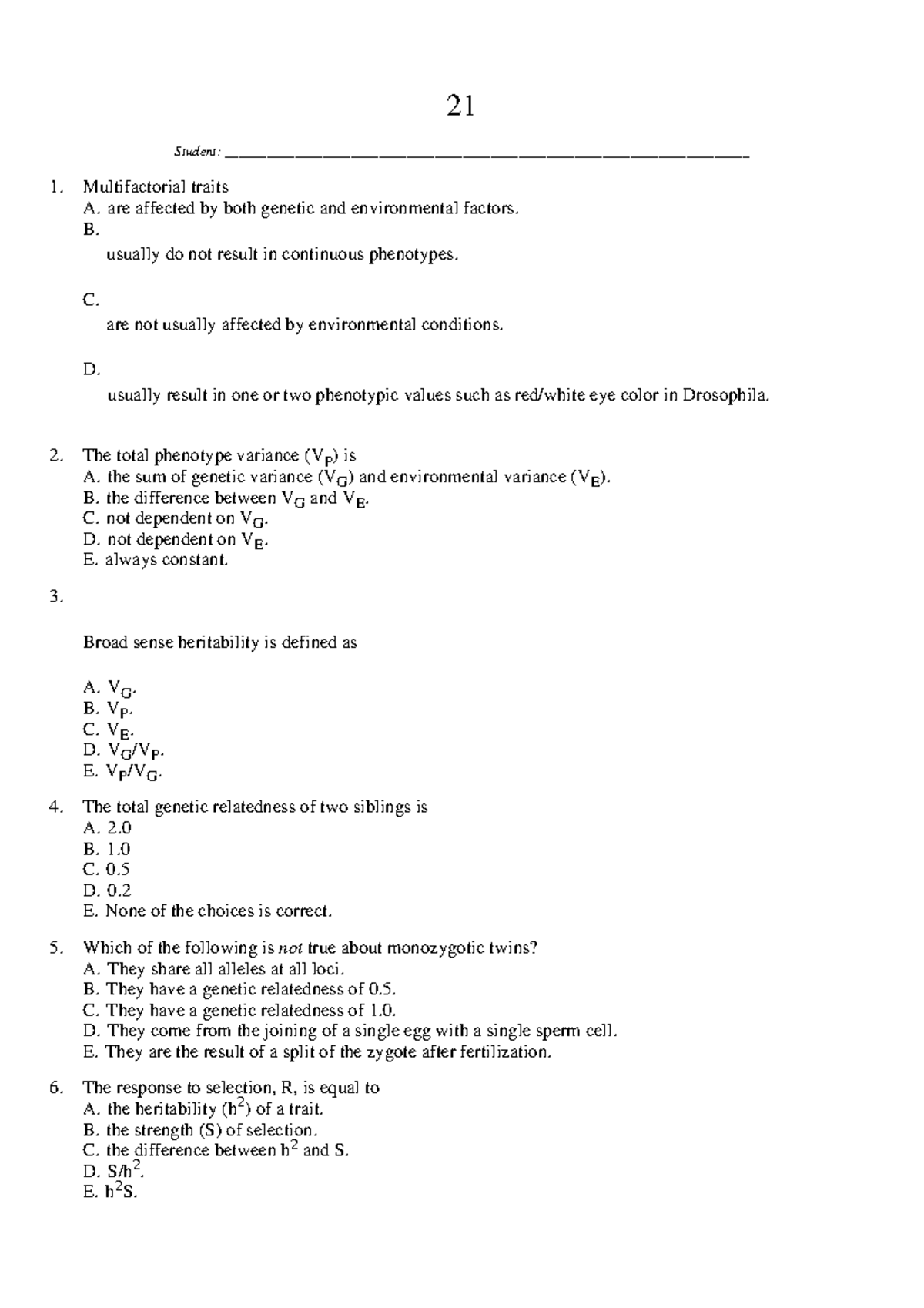 21 - Practice materials and old exam questions for end of chapter - 21 ...