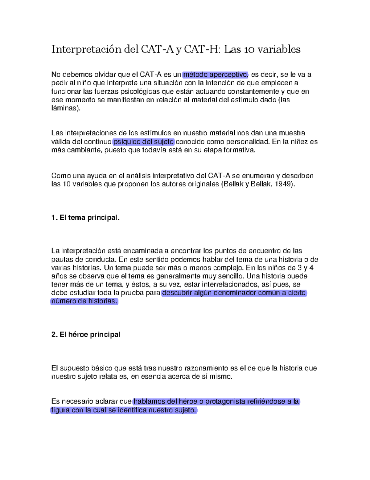 CAT Test de Apercepción temática Infantil - Pruebas Psicológicas - UTP ...