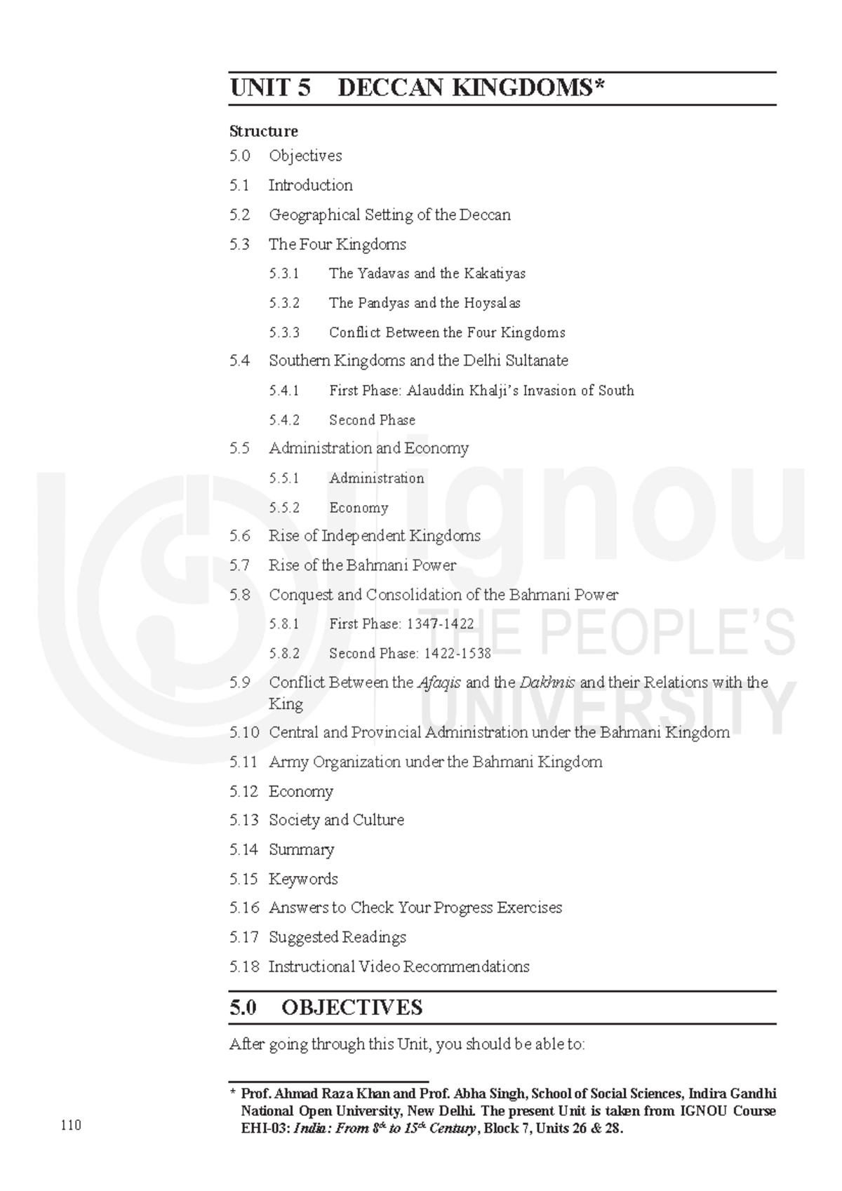 Deccan kingdom - 110 Political Formations UNIT 5 DECCAN KINGDOMS ...