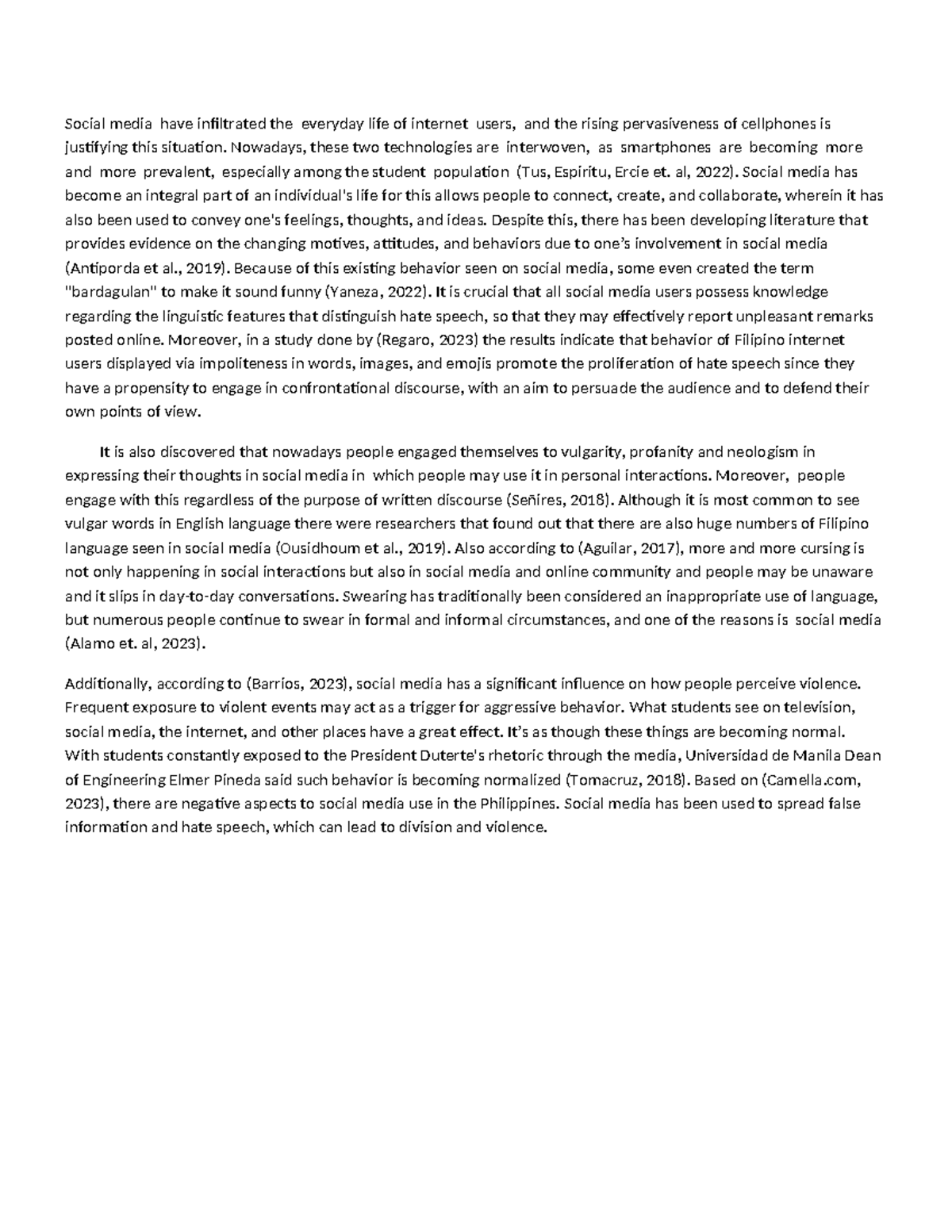 Local rrl - Impact of social media in language - Social media have ...