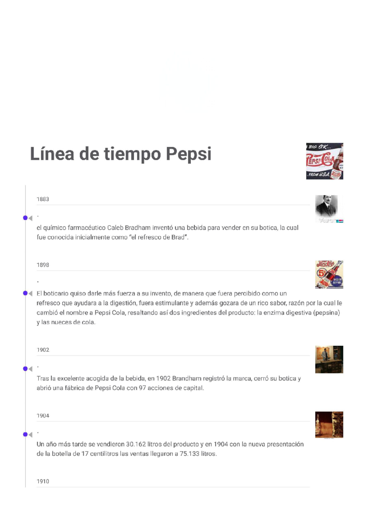 Línea del tiempo - español - Studocu