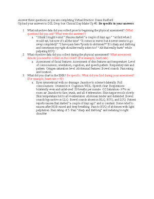 Diane Radford Virtual Assessment - Module Report Achieved Intervention ...