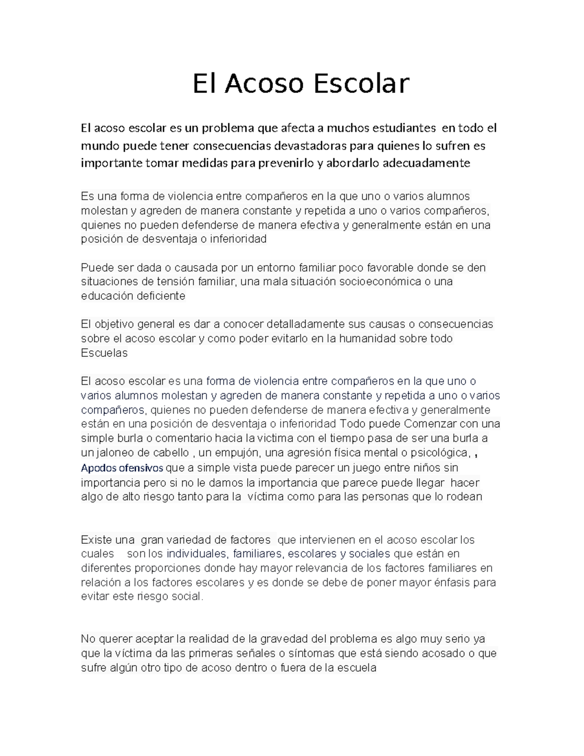 El Acoso Escolar - Resumen Metodologías De Investigación - El Acoso ...