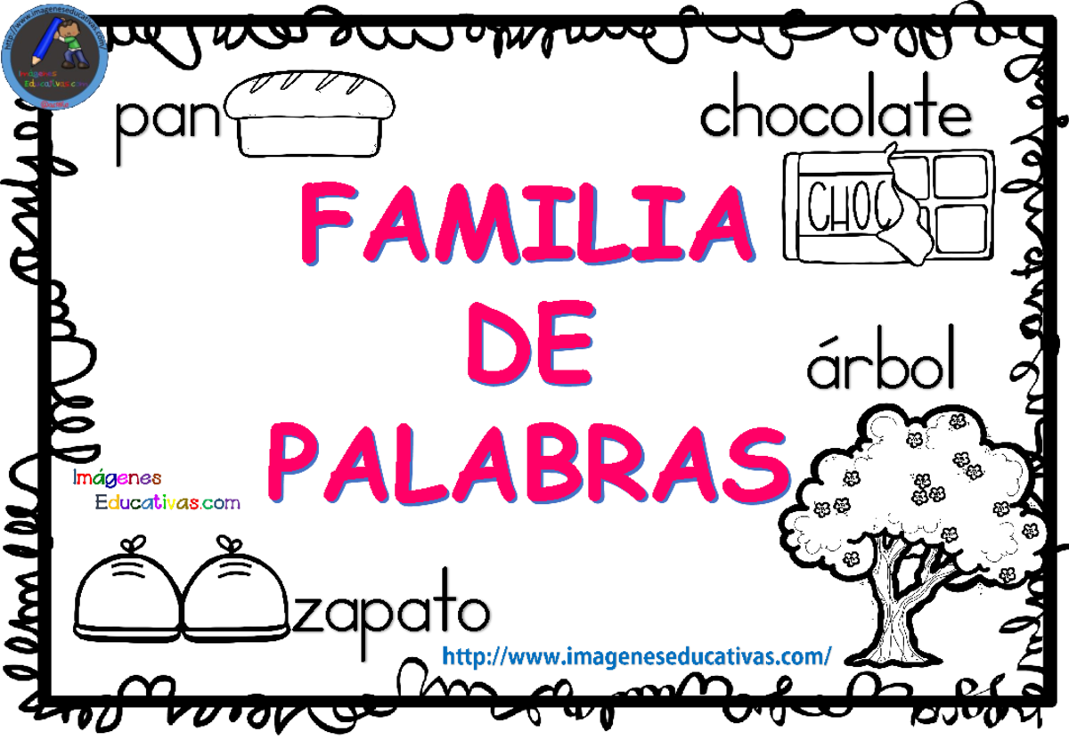 Familia DE LAS Palabras pdf - FAMILIA DE PALABRAS pan zapato chocolate ...