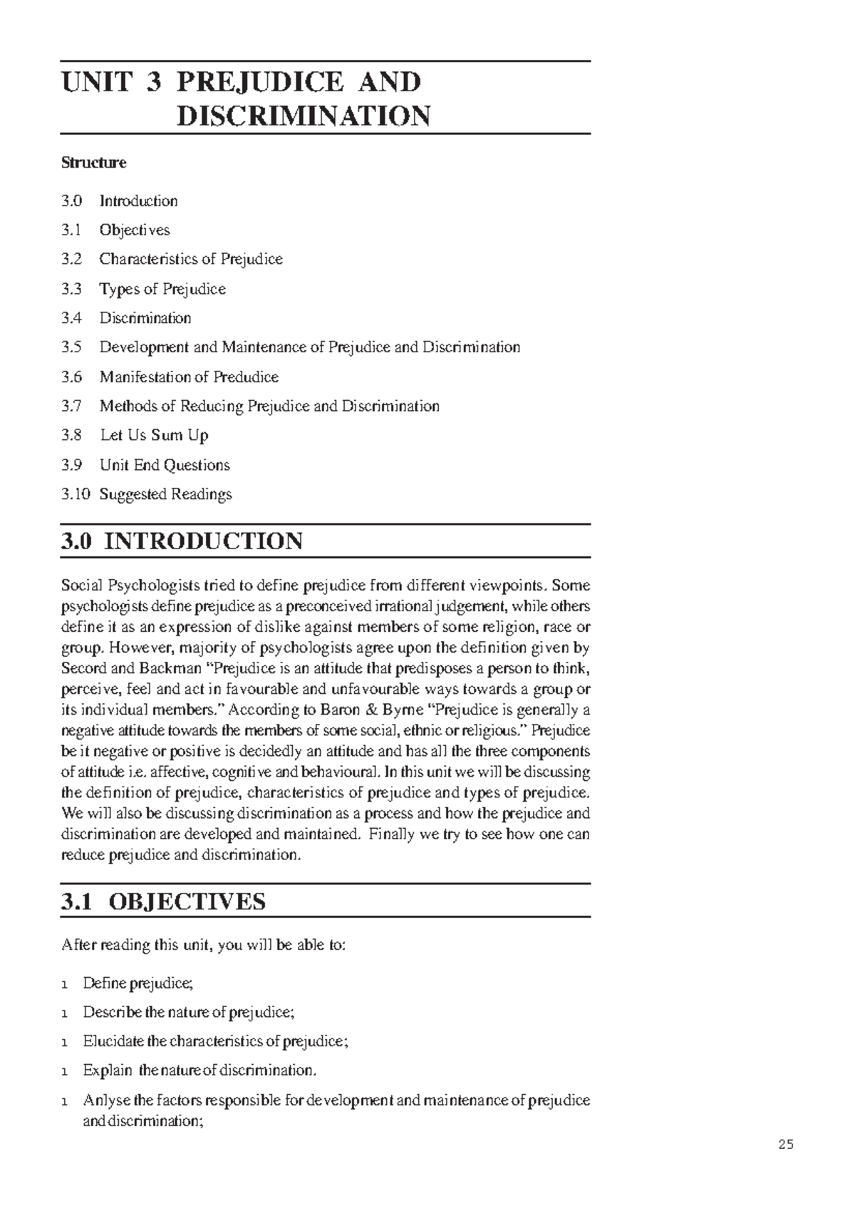 Unit-3 - MA PSHYCOLOGY - Prejudice and Discriminaion UNIT 3 PREJUDICE ...