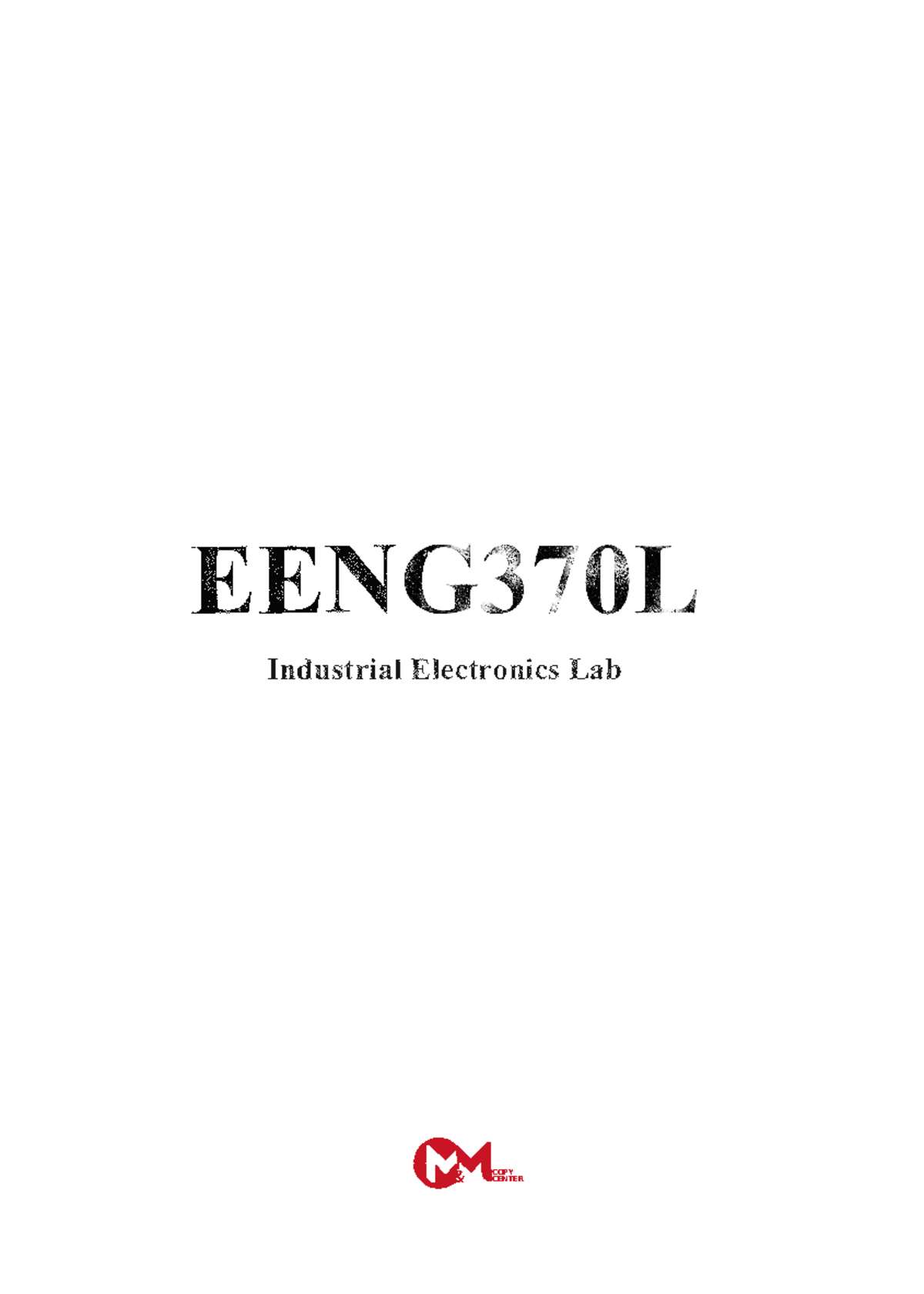 Lab Book EENG370L - Electronic circuit - EEN Industrial Electronics Lab ...