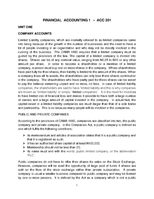 [Solved] Notes of fundamentals of accounting 1 - Fundamentals of ...
