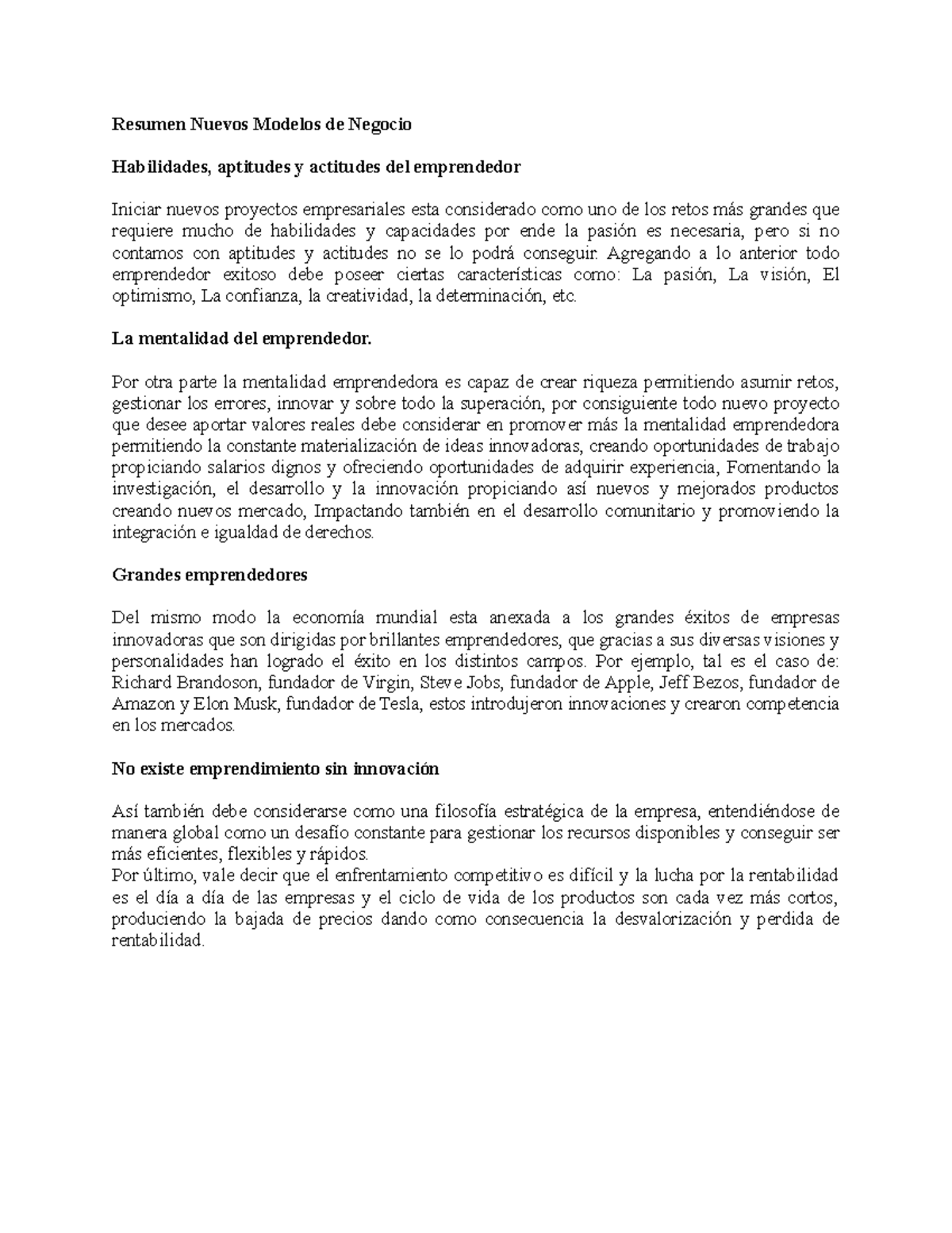 Resumen Nuevos Modelos de Negocio - Resumen Nuevos Modelos de Negocio ...