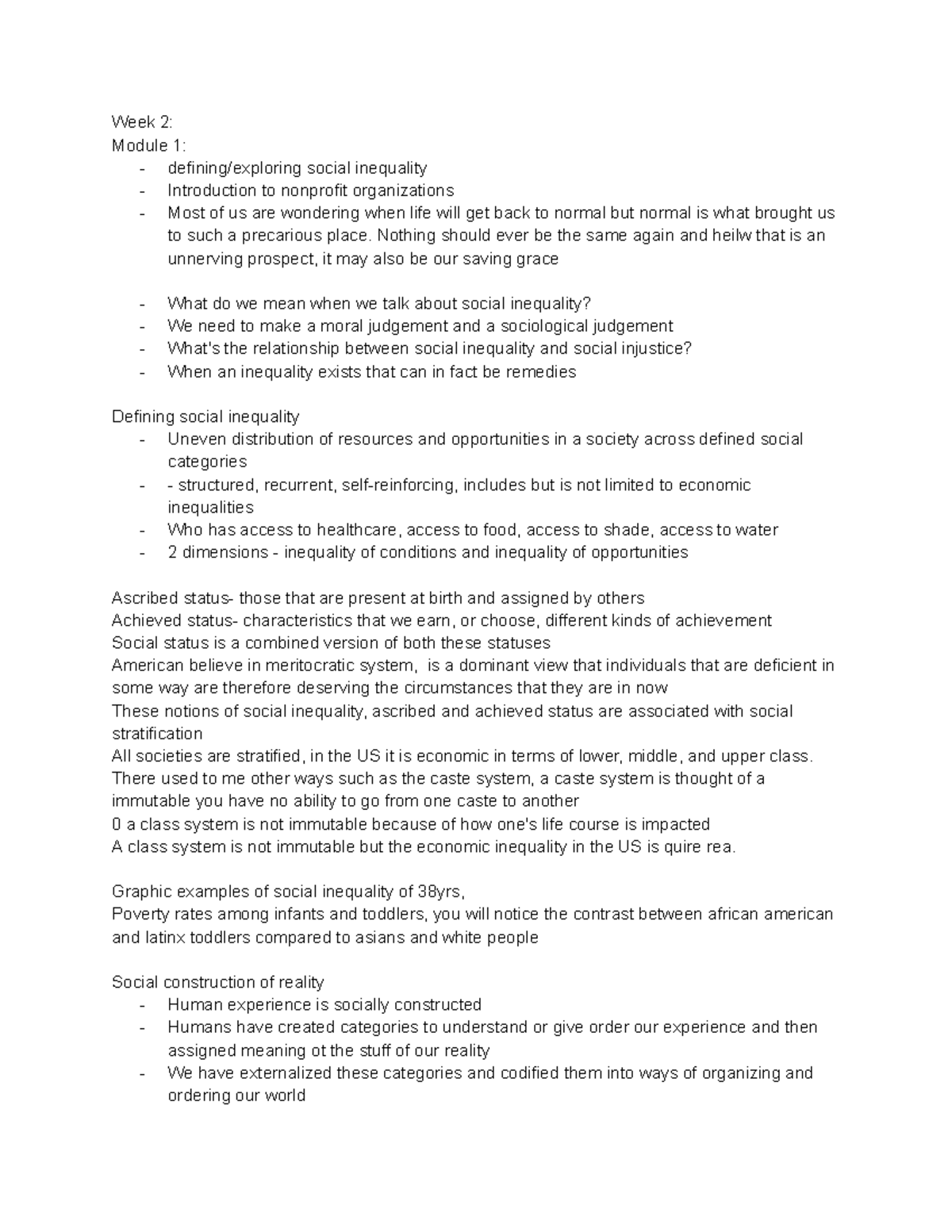 CESC WEEK 2 Notes - Week 2: Module 1: - defining/exploring social ...