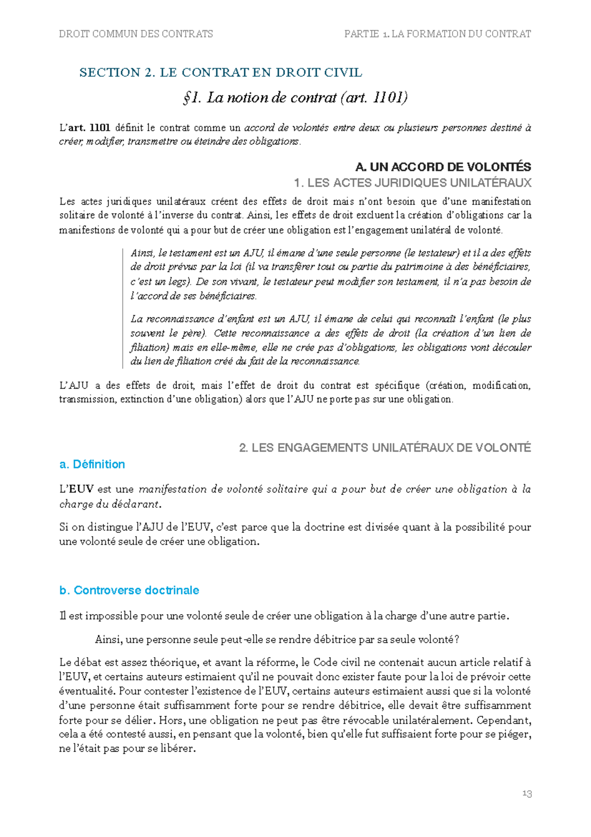 Les contrats dans le droit civil - DROIT COMMUN DES CONTRATS PARTIE 1 ...