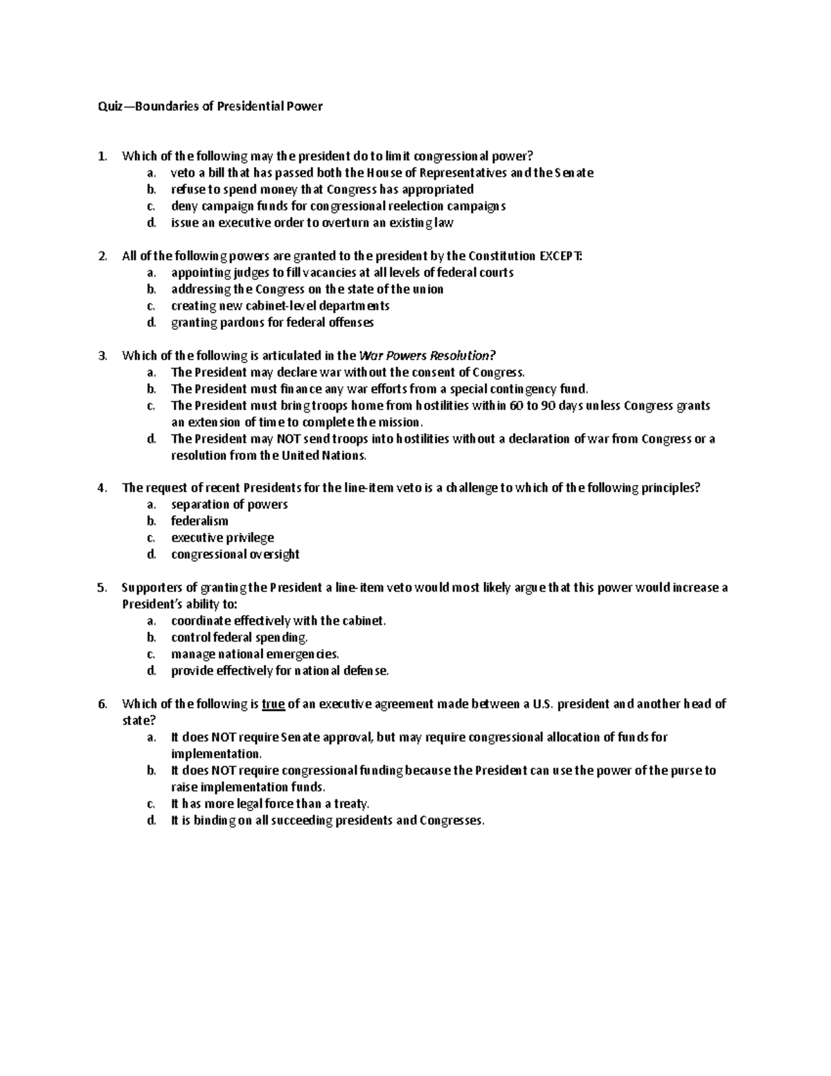 1bbd816d-5093-4fd6-9b58-79de29d1c75b Quiz Executive Power.docx - Quiz ...