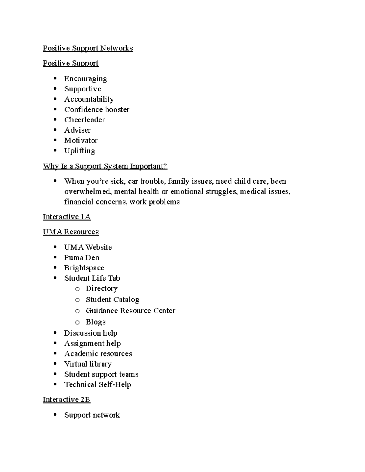 Positive Support Networks - Positive Support Networks Positive Support ...