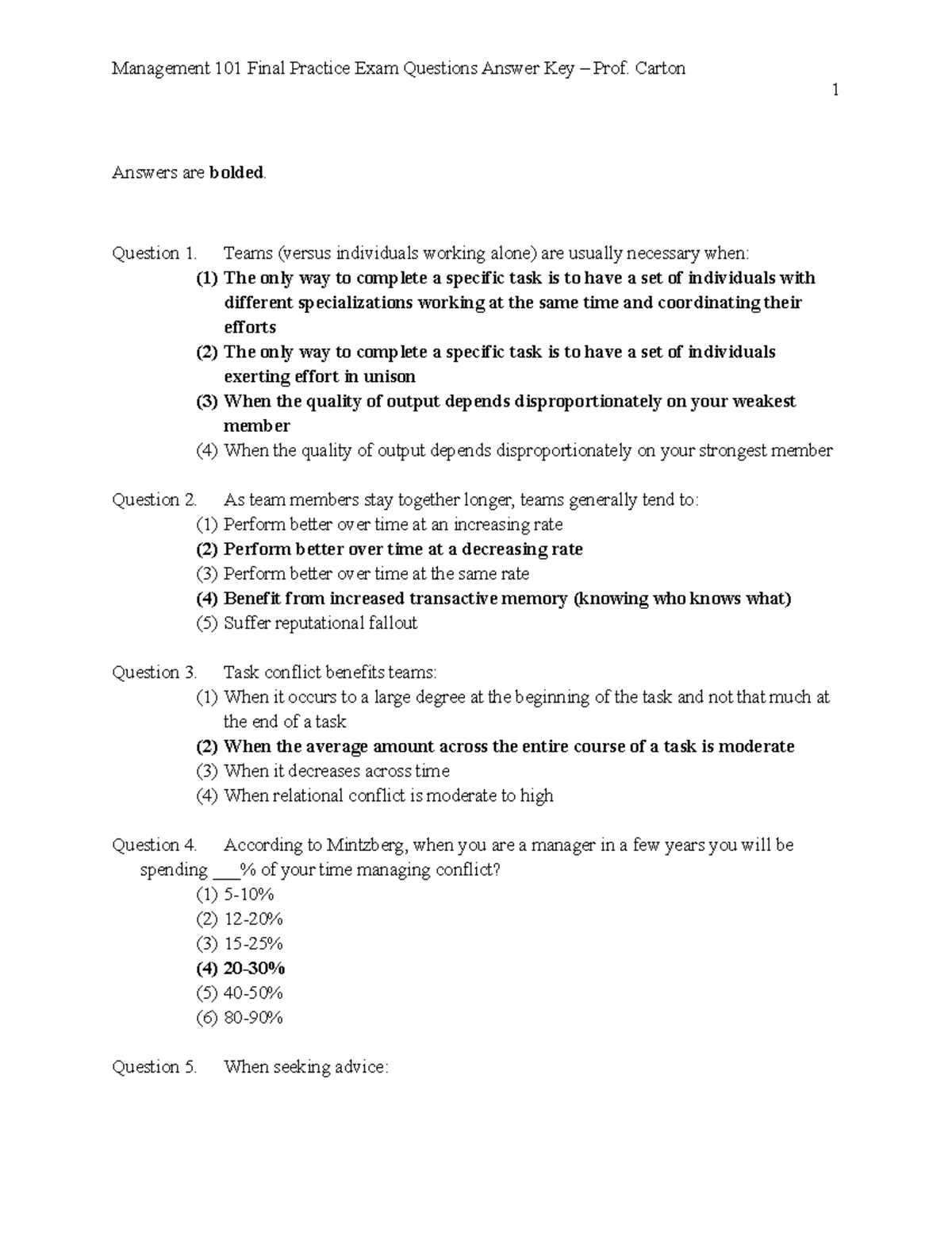 Practice Exam Questions for Final 2016 - Answers highlighted - 1 ...