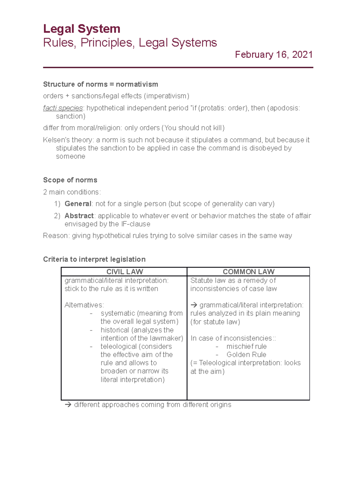 3. Rules, Principles, Legal Systems - Legal System Rules, Principles ...