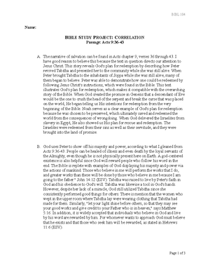 Biblical Metanarrative Essay - Collin Sapp Professor Edgell Theo 104 9 ...