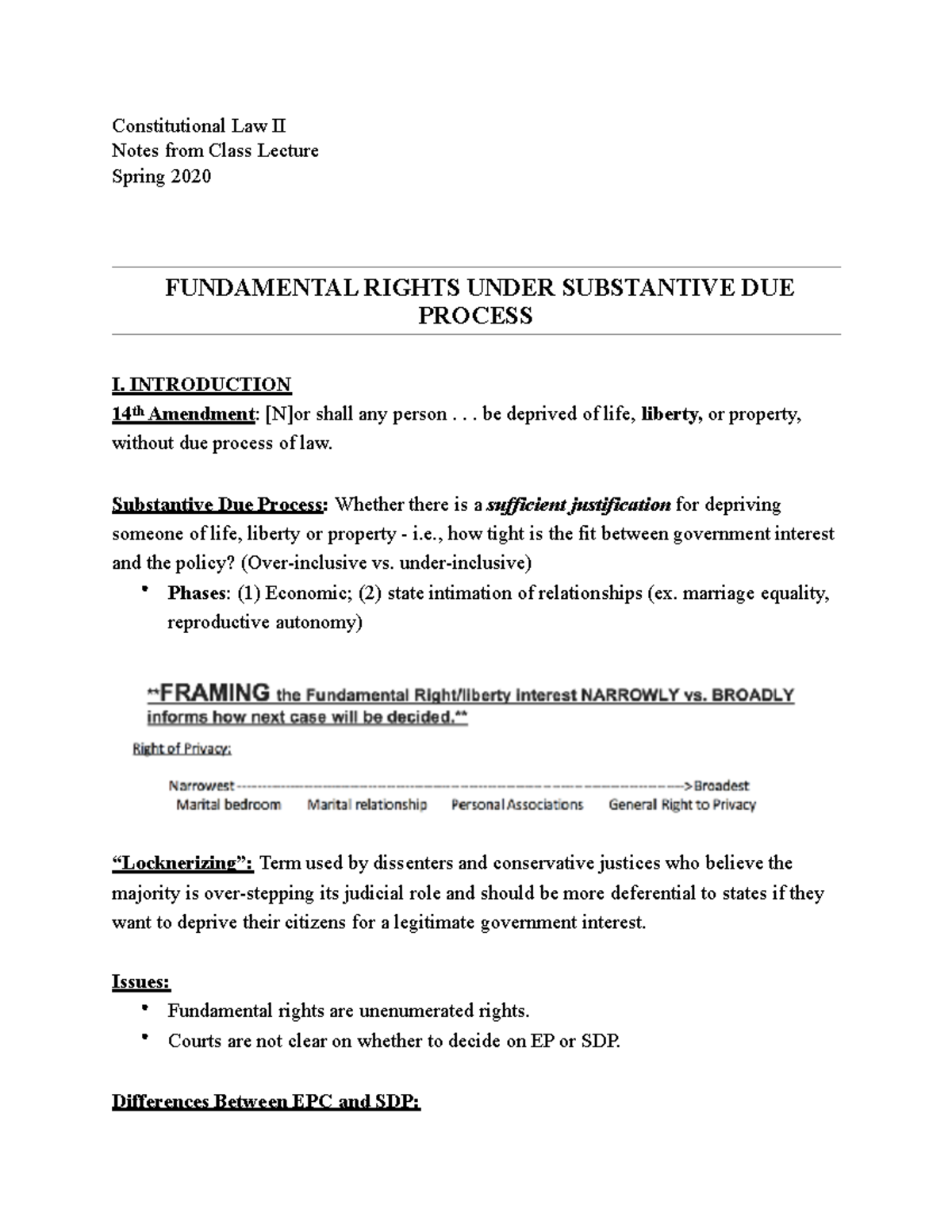 Fundamental Rights Under Substantive DUE Process - Constitutional Law ...