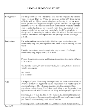 Spinal examination form 2016 - Date: School of Physiotherapy ...