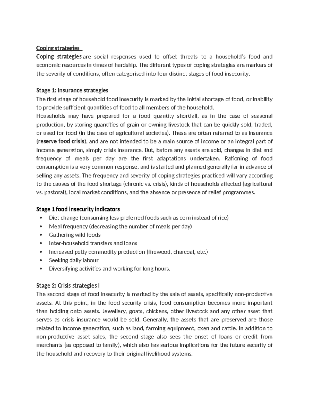 Coping strategies - Coping strategies Coping strategies are social ...