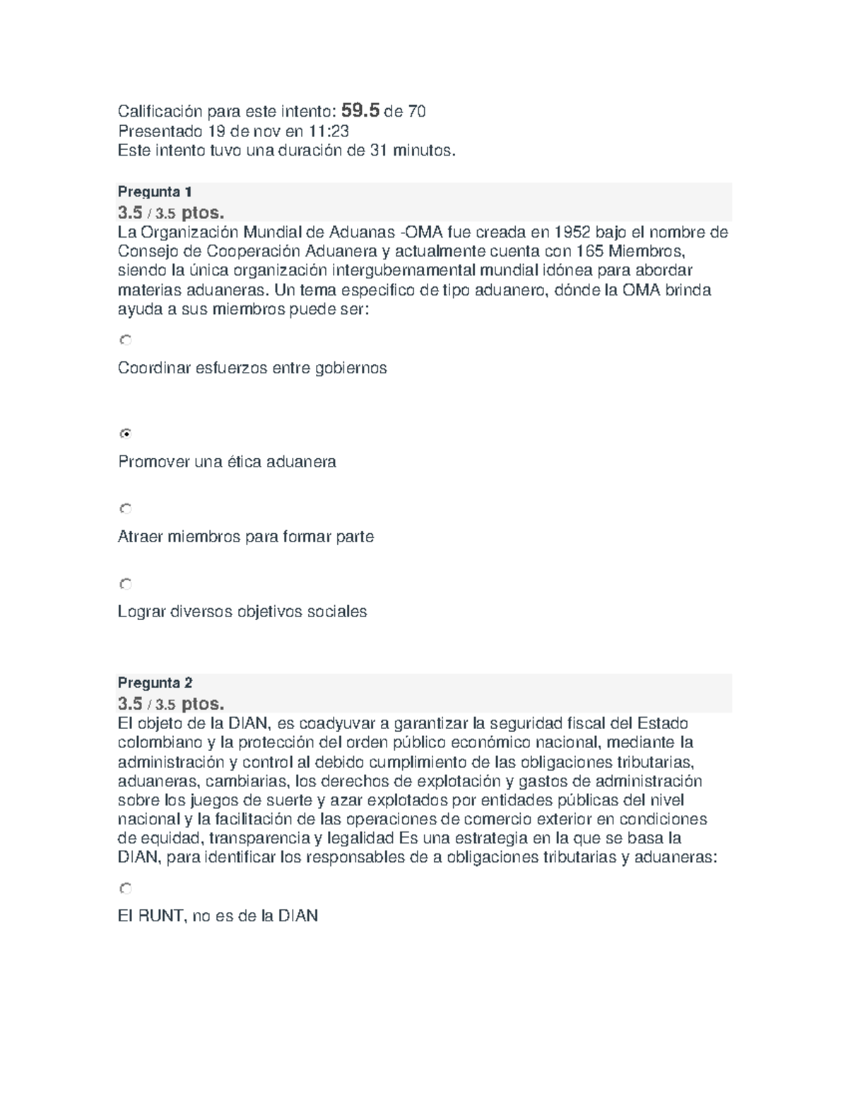 Final 25 Noviembre 2019, preguntas y respuestas - Warning: TT: undefined function: 32 ...