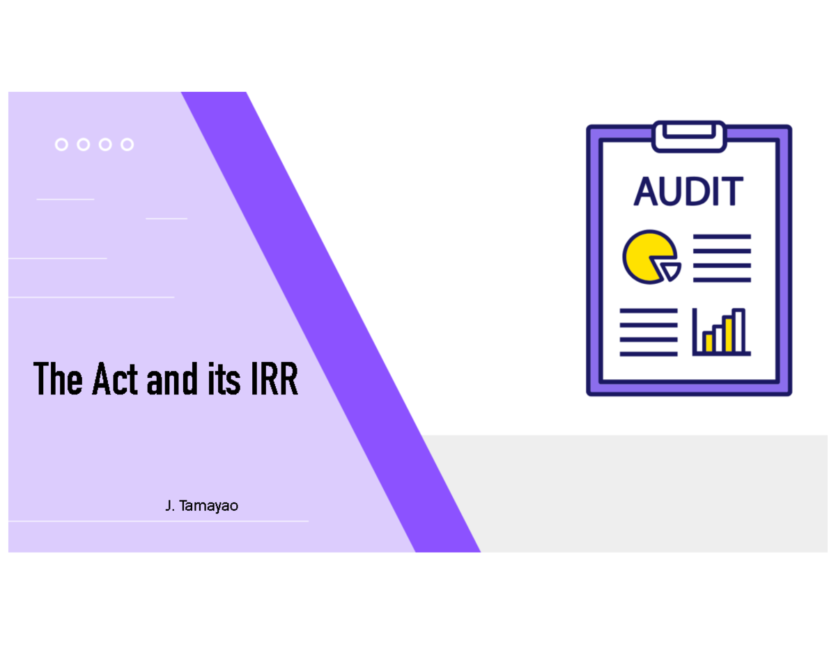 3 - The Act and its IRR - COMPREHENSIVE - The Act and its IRR J ...