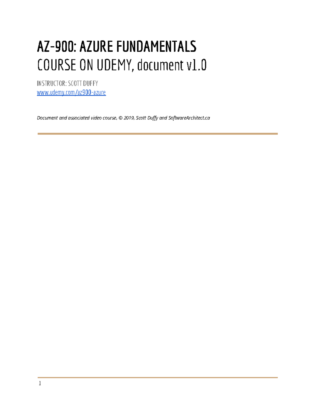 AZ 900 Official Course Study Guide - AZ-900: AZURE FUNDAMENTALS COURSE ...