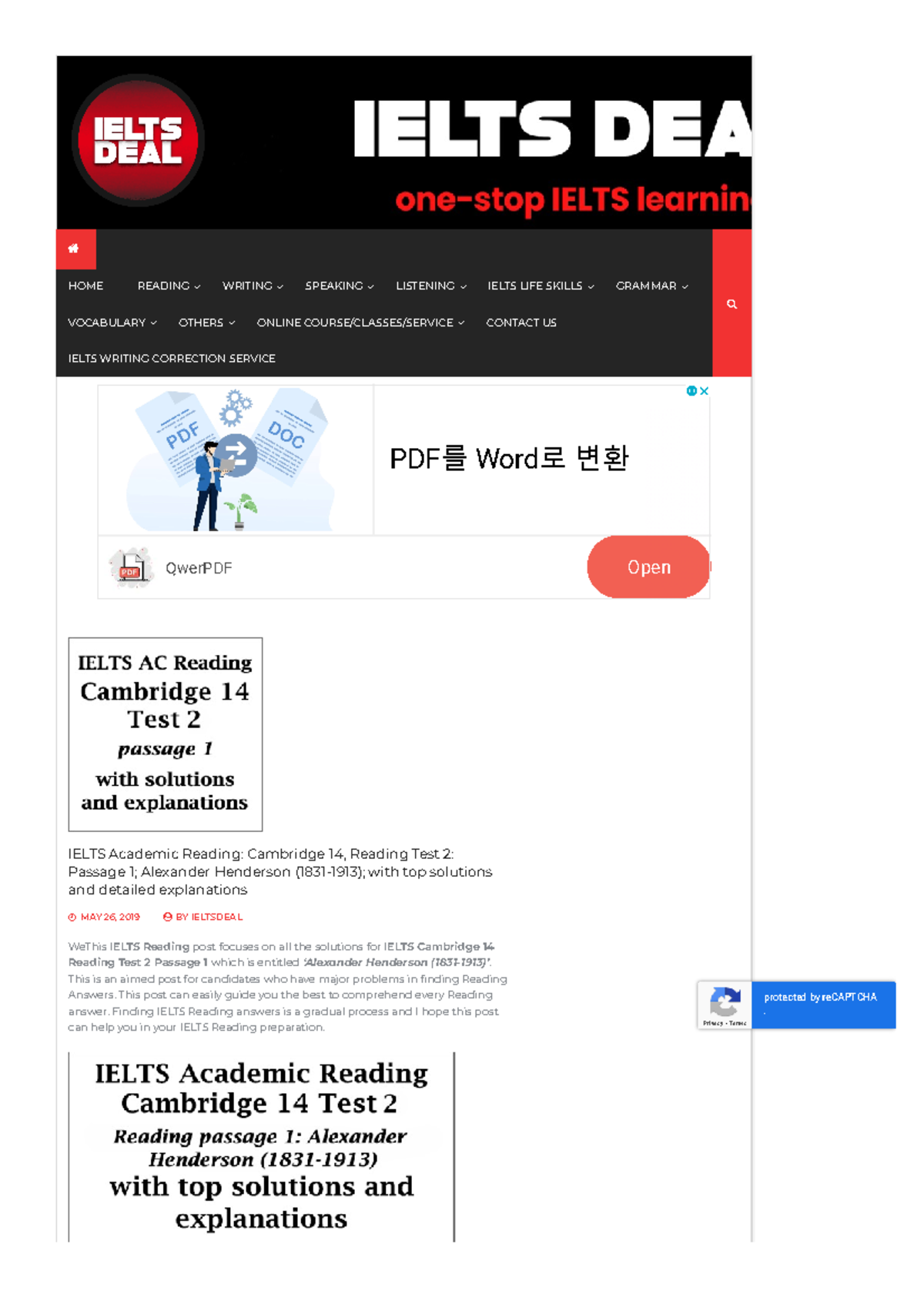 IELTS Academic Keyword table for IELTS reading you can get easily ...