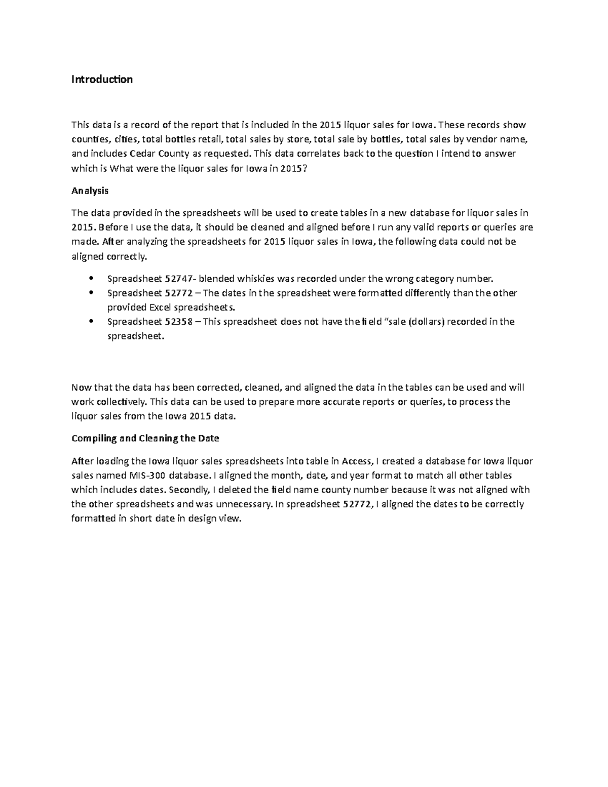 Mis Assignment Module 3 Introduction This Data Is A Record Of The Report That Is Included In 