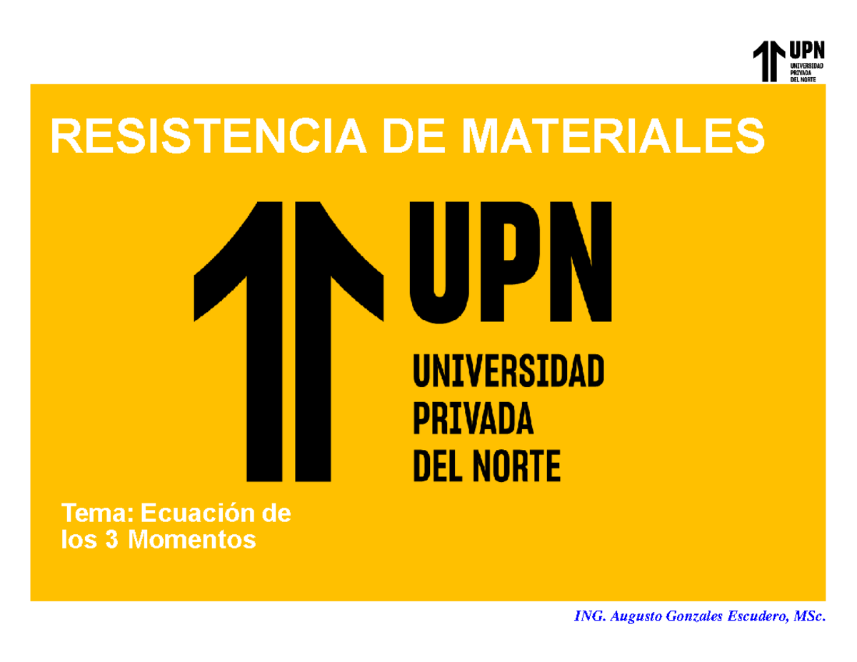 Taller 10 de RM - tarea - RESISTENCIA DE MATERIALES Tema: Ecuación de los 3 Momentos Tablas de ...