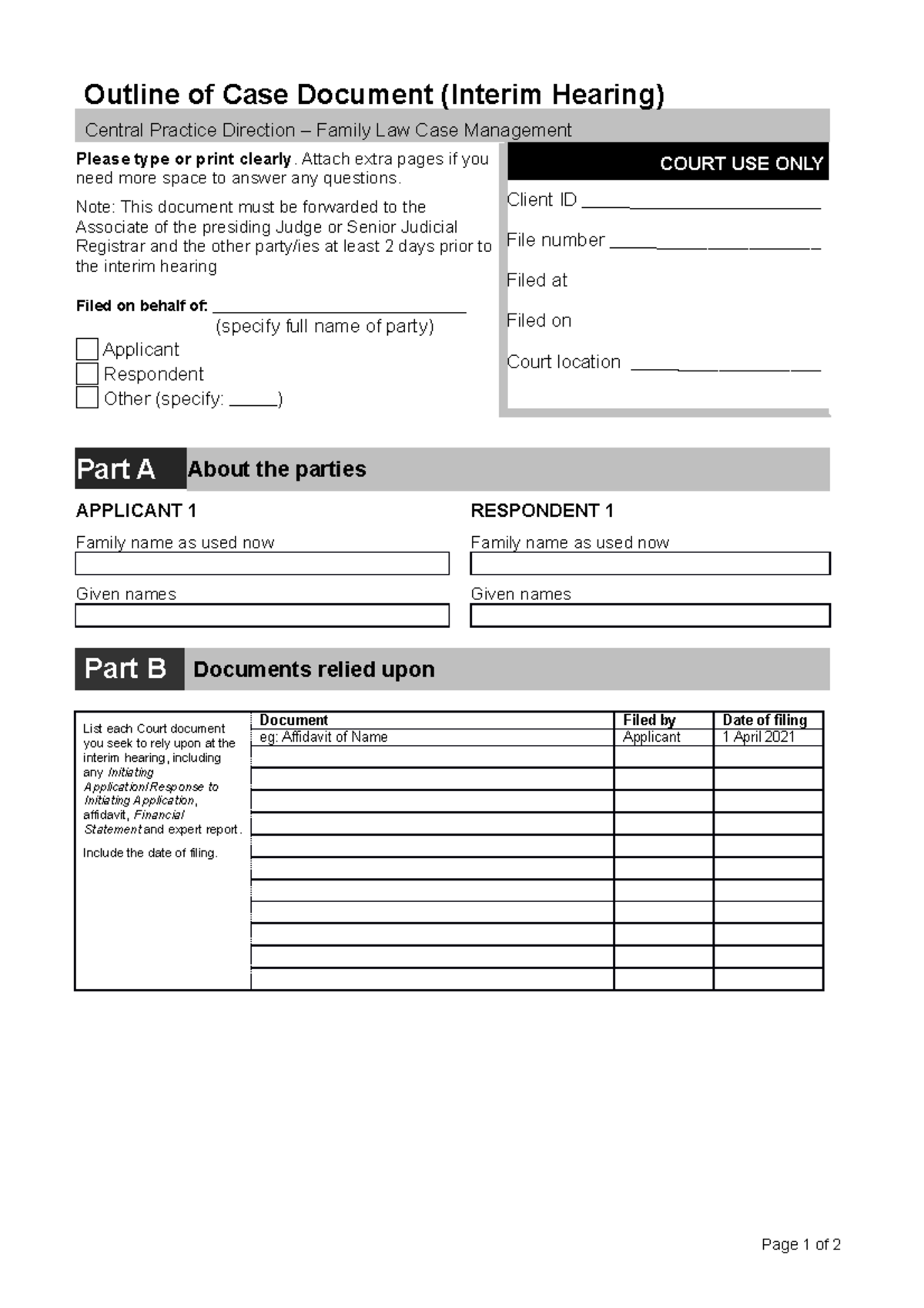 Caseoutline - Caseoutine spreadsheet - Outline of Case Document ...